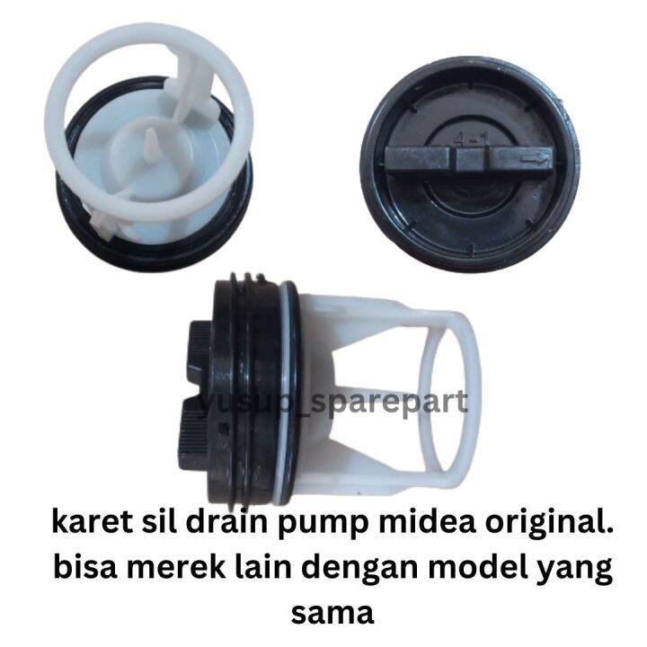 karet sil pembuangan drain pump mesin cuci front loading midea original ...