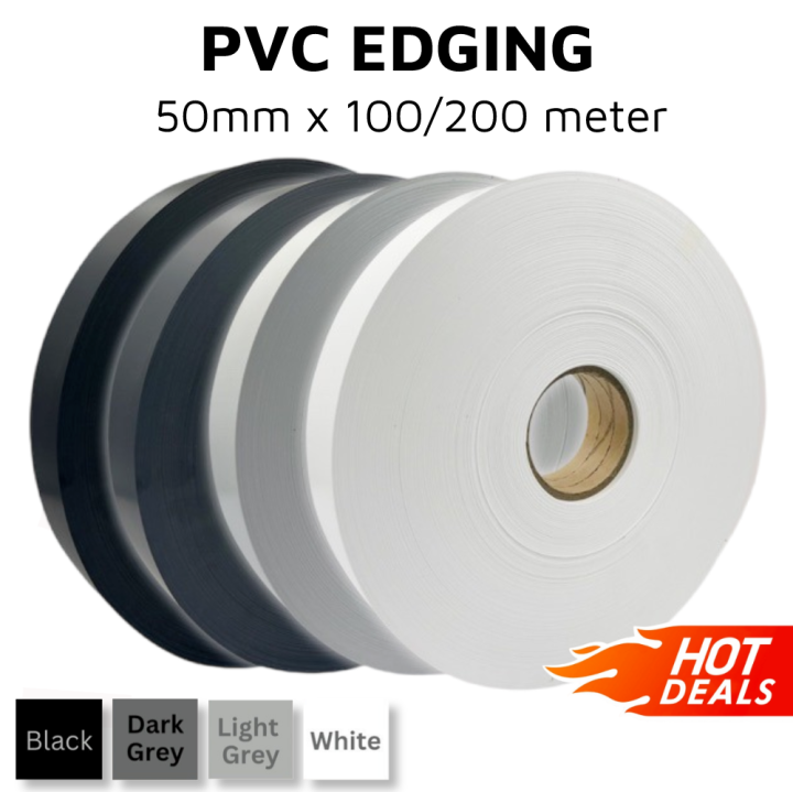 PVC Edging 50mm 100meter / 200meter Banding Sisi Papan Kulit Papan ...