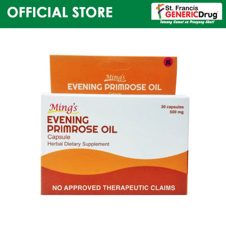 Ming's Evening Primrose Oil 500mg Capsules (30 Capsules) | Lazada PH