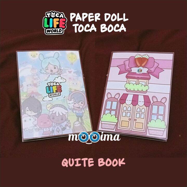 quiet book toca boca / paper doll toka boka / menggunting dan menempel ...