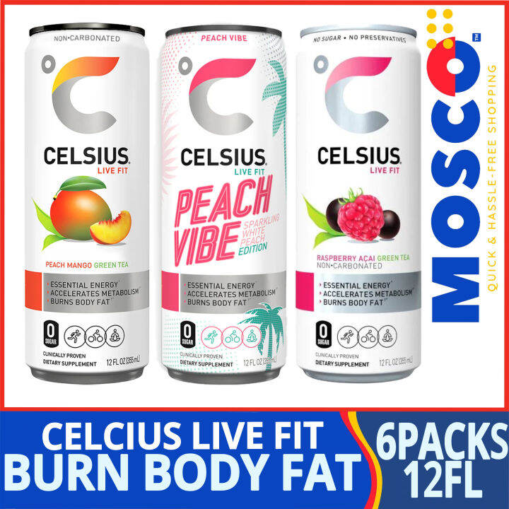 CELSIUS Peach Mango Green Tea, Peach Mango, Peach Vibes with limited ...