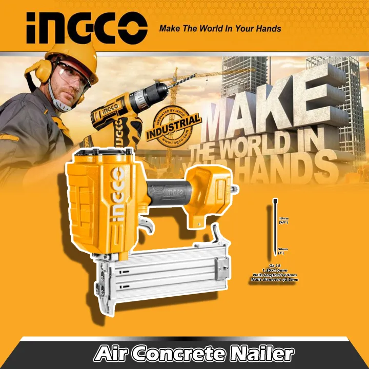 INGCO - Air Concrete Nailer - ACN18641 | Lazada PH