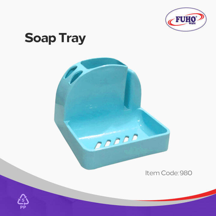 Fuho Soap Tray/ Bathroom Organizer / Soap Dish / Plastic Soap Holder ...