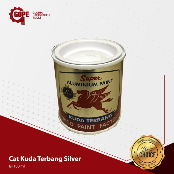 CAT KUDA TERBANG SILVER 0.1 LTR | Lazada Indonesia