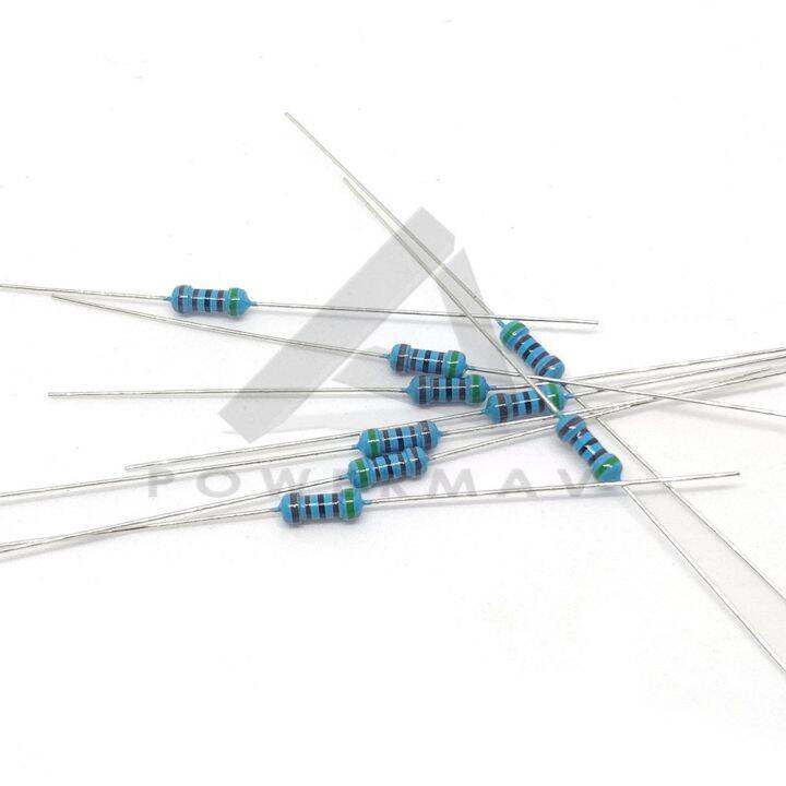 10pcs 5.1k ohms 5 band 1/4w Metal film resistor 1% ohm for pcb breadboard arduino uno mega nano ...