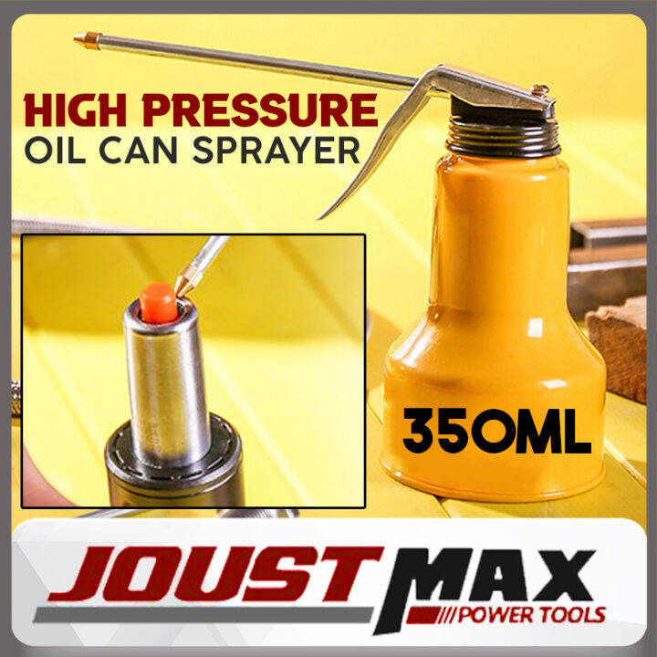 350ml High Pressure Metal Hand Pump Oil Can Sprayer Oil Lubricant Spray ...
