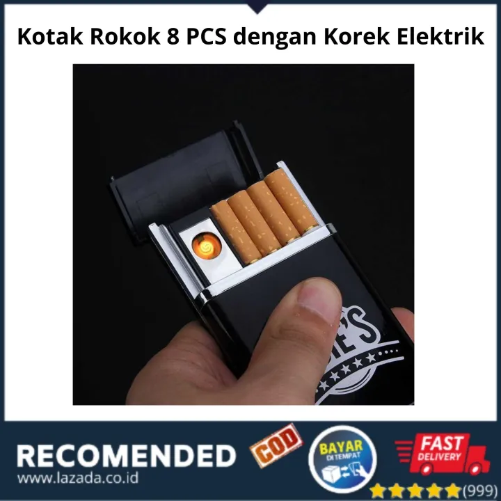Firetric Kotak Rokok 8 PCS dengan Korek Elektrik / Bungkus Rokok ...