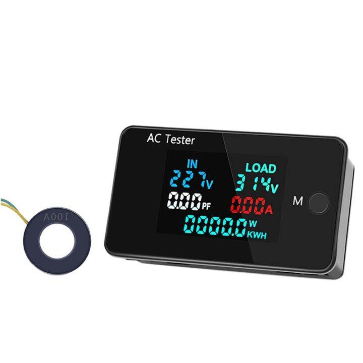 KWS-AC305 AC Dual Voltage Display Tester 0-500V Voltmeter 0-100A ...