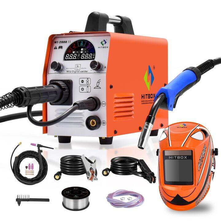 220V HITBOX MT2000-II Welding Machine 3 In 1 TIG ARC MIG Welder CO2 MIX ...