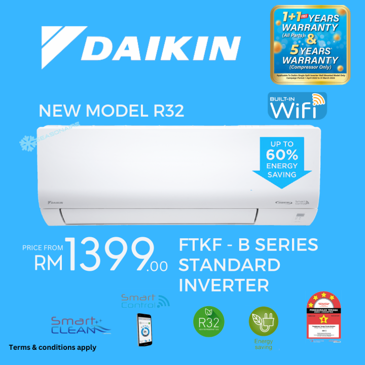 [NEW] DAIKIN R32 STANDARD INVERTER FTKF-SERIES/PLASMA INVERTER FTKG-SERIES AIR COND ...