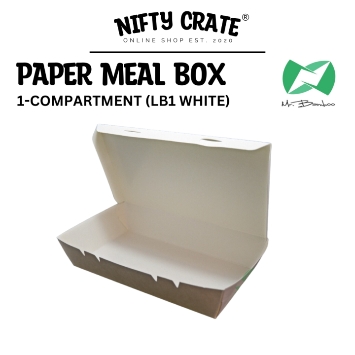 25pcs Compartment Paper Meal Box / Takeout Box / LB1 LB2 LB3 / Green ...