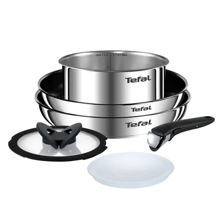 Tefal Ingenio Emotion Stainless Steel Nonstick Frying Pan 6p Dishwasher Oven Safe No PFOA Thermo ...