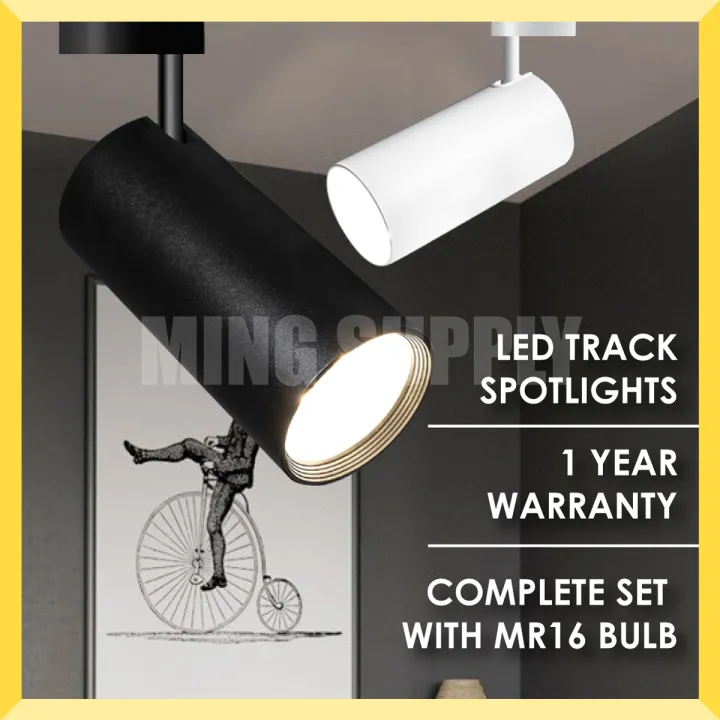 LED Track Light Casing MR16 GU10 Bulb Replaceable Spotlight Rail Bar ...