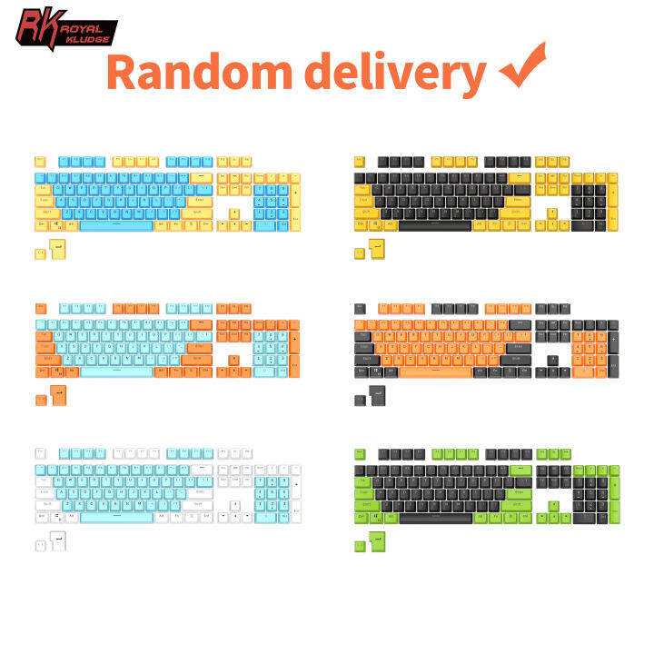 104 Keys PBT Keycaps Two-color Injection OEM Profile DIY Gaming ...