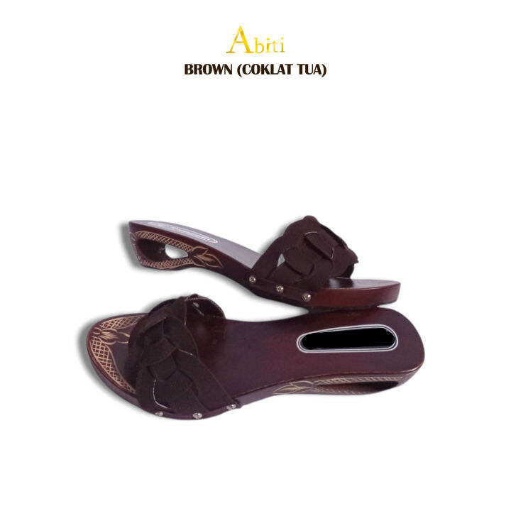 sandal teplek ukir kelom geulis sandal kayu | Lazada Indonesia