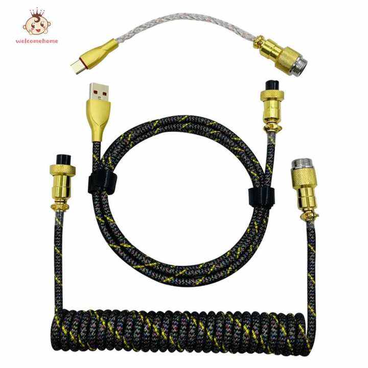 104keys Mechanical Keyboard Coiled Cable Wire Type C Custom Usb Port ...