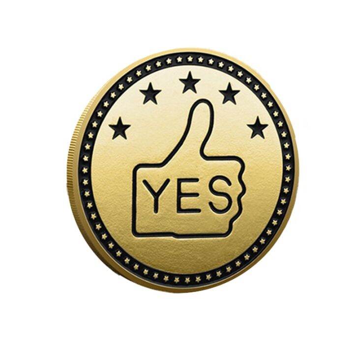 New Yes No Coin For Make Decision Lucky Plated Challenge Coin ...
