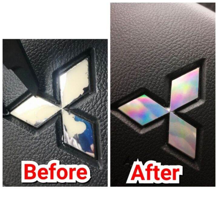 Mirage and Expander Steering Wheel Logo Sticker (Hologram) | Lazada PH