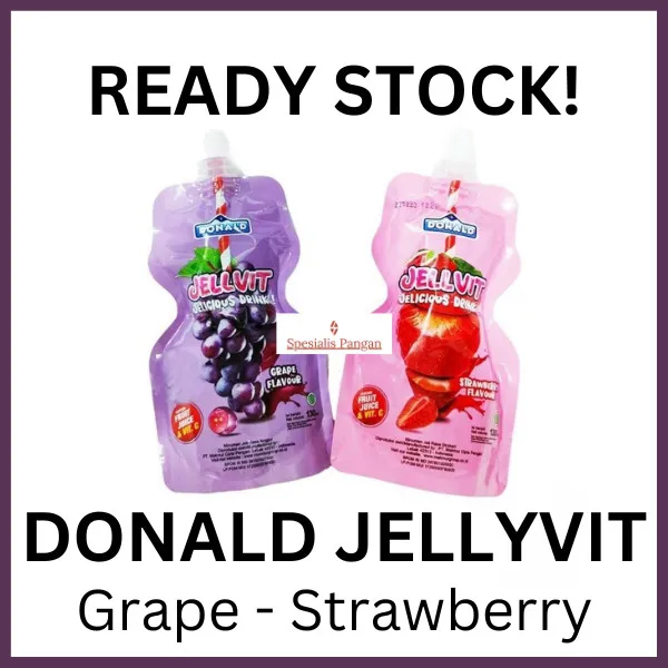 READY!! DONALD JELLY VIT Minuman jelly anak enak sehat Stroberi Anggur ...