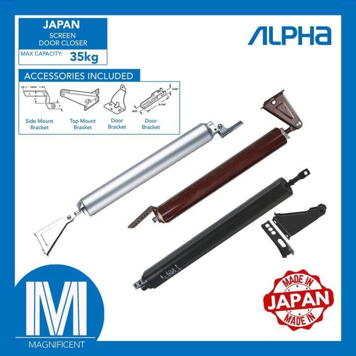 【COD】wushanjiebin484 Alpha Japan Heavy Duty Aluminum Screen Door Closer ...