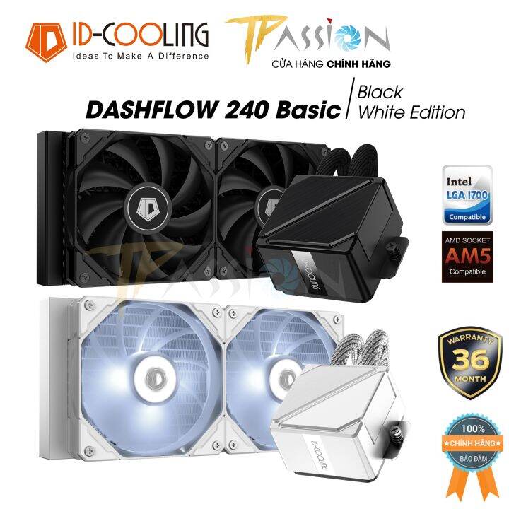 Tản nhiệt nước CPU AIO ID-COOLING DASHFLOW 240 BASIC | WHITE (Fan LED trắng) - Chính hãng ...
