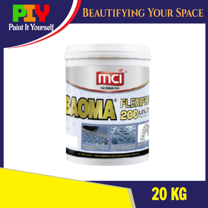 MCI Baoma Flexipruf 200 UV RESISTANT ELASTOMERIC WATERPROOFING COATING - 20KG | Lazada