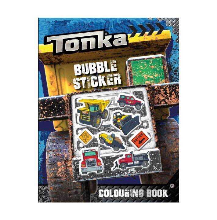 Tonka Construction Trucks Colouring Book With Bubble Stickers | Lazada
