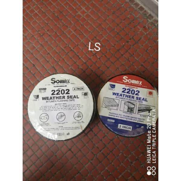 SOMAX 2202 WEATHER SEAL ALUMINIUM/BITUMEN FLASHING TAPE (10m=32 feet ...