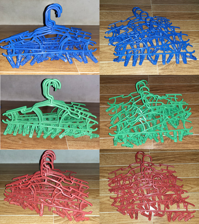 (6pcs. per order) hanger with clips (11 clips per hanger) / hanger with ...