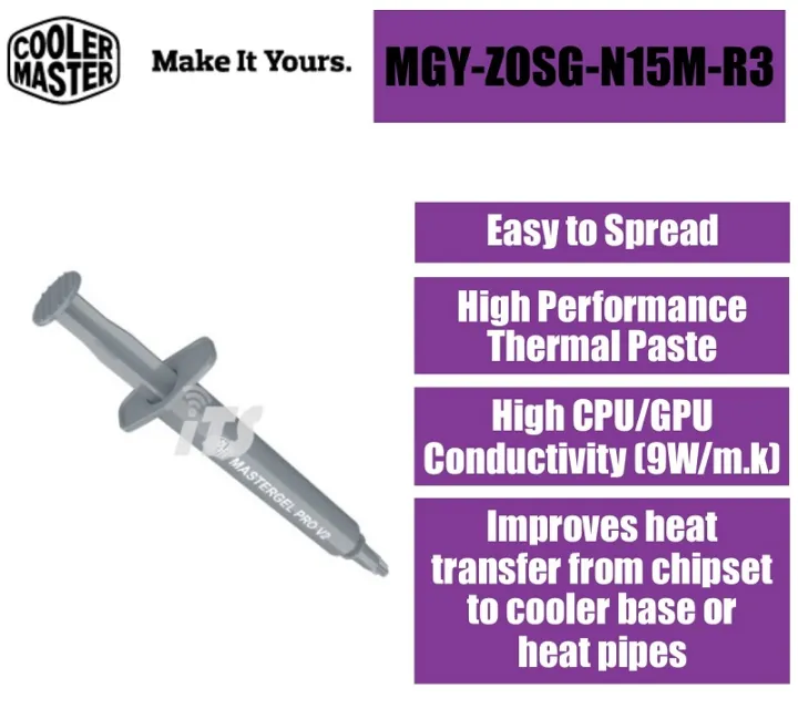 Cooler Master MasterGel Pro V2 Thermal Grease (MGY-ZOSG-N15M-R3) | Lazada