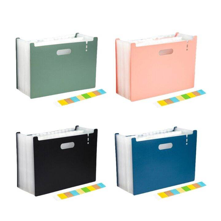 A4 Accordion Folder Clear Index Labels Expanding Document Folder File ...