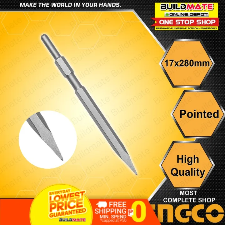 INGCO SDS Hex Pointed Chisel 17x280mm DBC0512801 •BUILDMATE• IHT ...