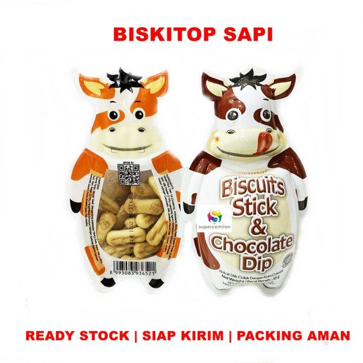 Biskitop Sapi Biskuit Stick & Chocolate / Cheese Dip 35 Gram | Lazada ...