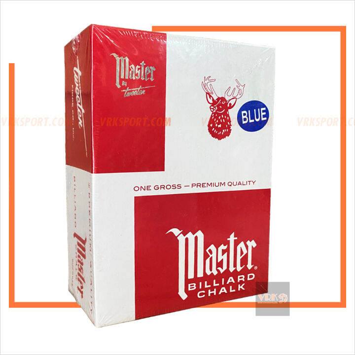 ชอล์คฝนหัวคิว สีฟ้า จำนวน 144ก้อน (1กล่อง) ตรากวางมาสเตอร์ Master Chalk ...