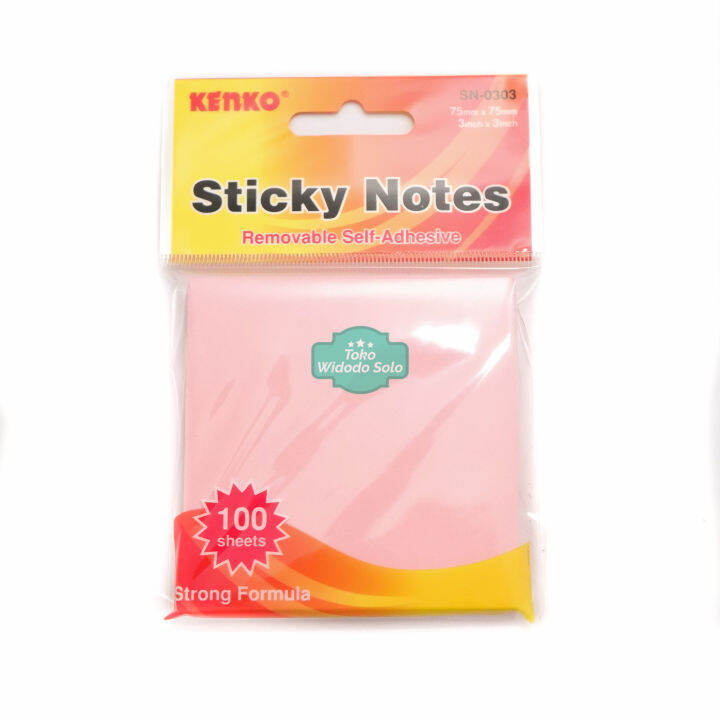 Sticky Notes Kenko SN 0303 Removable Self Adhesive 75x75mm Pembatas ...
