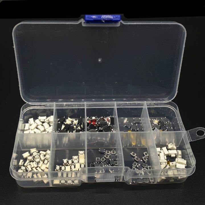 250pcs/box Micro Switch Assorted Push Button Tact Switches Reset ...