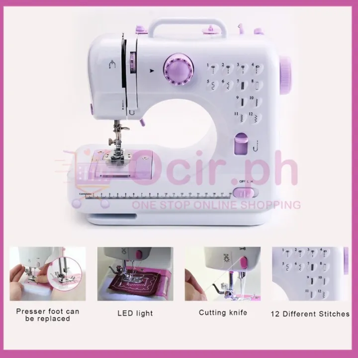 Portable Sewing Machine Mini Electric Household Crafting Mending ...