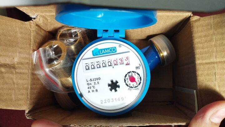 Lamco Heavy Duty Water Meter 3/4 Brass Type (Submeter) / Sub meter Anti ...