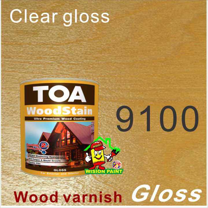 9100 CLEAR GLOSS ( 5L ) TOA WOODSTAIN ( GLOSS ) WOOD COATING VANISH ...
