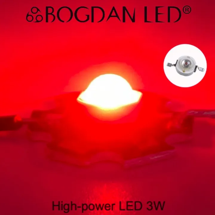 High Power, LED 3W RED แอลอีดีลูกปัดสีแดง สำหรับงานซ่อมหรืองานDIY ให้ ...