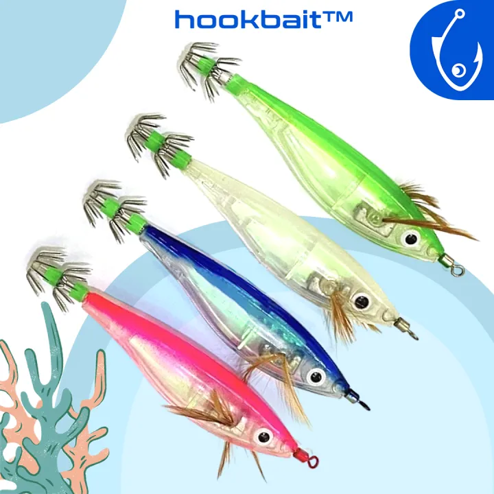 Umpan Pancing Casting Cumi Sotong Kail Model Ikan Bulat Squid Jig Cumi ...
