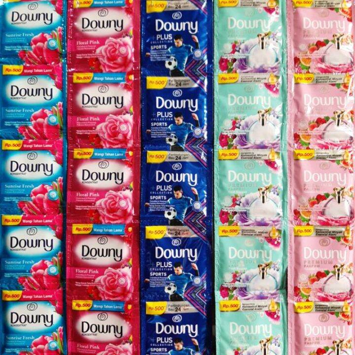 Downy Sachet Kemasan 500 [10 mL x 1 Renceng Isi 12 Sachet] Pelembut ...