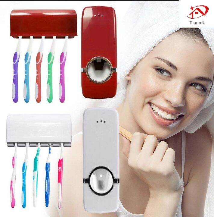 TwoL Wall Mounted Automatic Squeeze Toothpaste Dispenser | Lazada PH