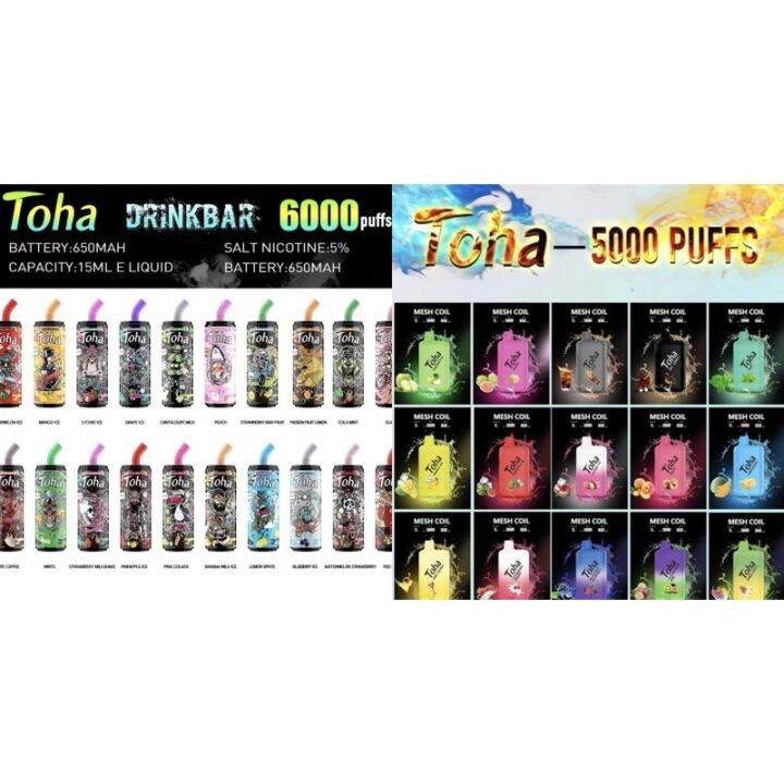 Toha 5000 4500 6000 Puffs Pod (LEGIT) | Lazada PH