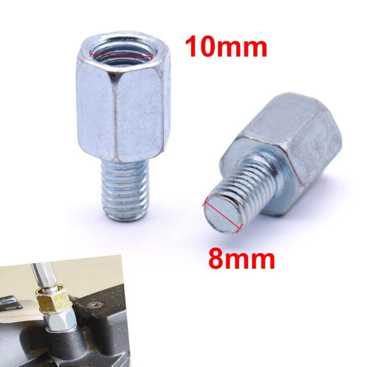 1 Pair Motorcycle Mirror Adapters M8 M10 10mm 8mm Rearview Mirrors