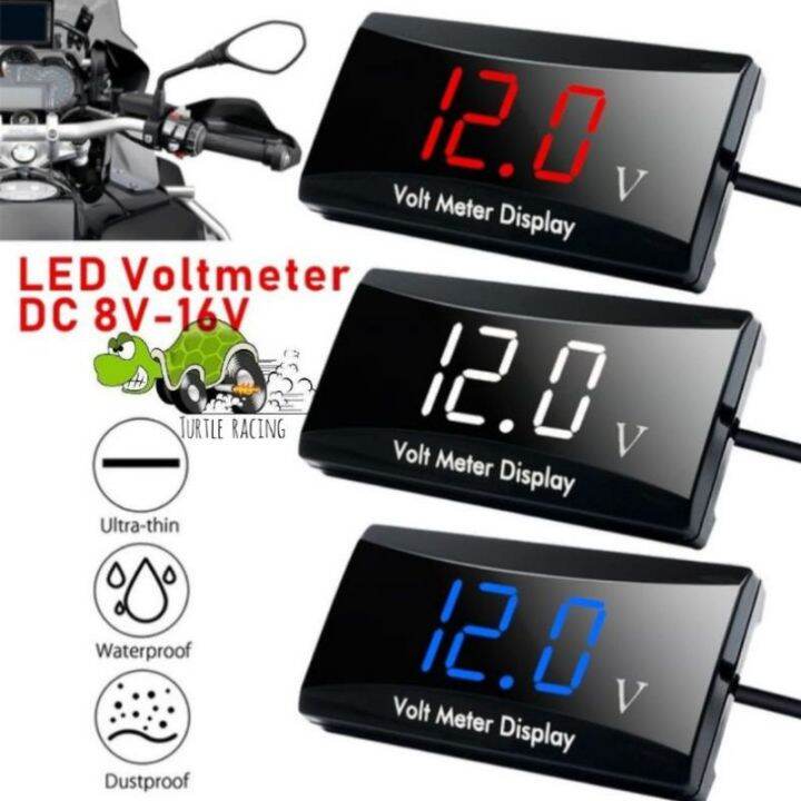 VoltMeter Motor Volt Meter Aki Digital Alat Pengukur Aki Motor | Lazada Indonesia