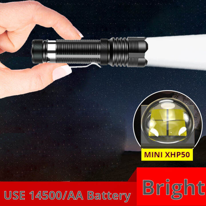 LM Mini LED Flashlight XHP50 5 Lighting Mode Waterproof Torch escopic ...