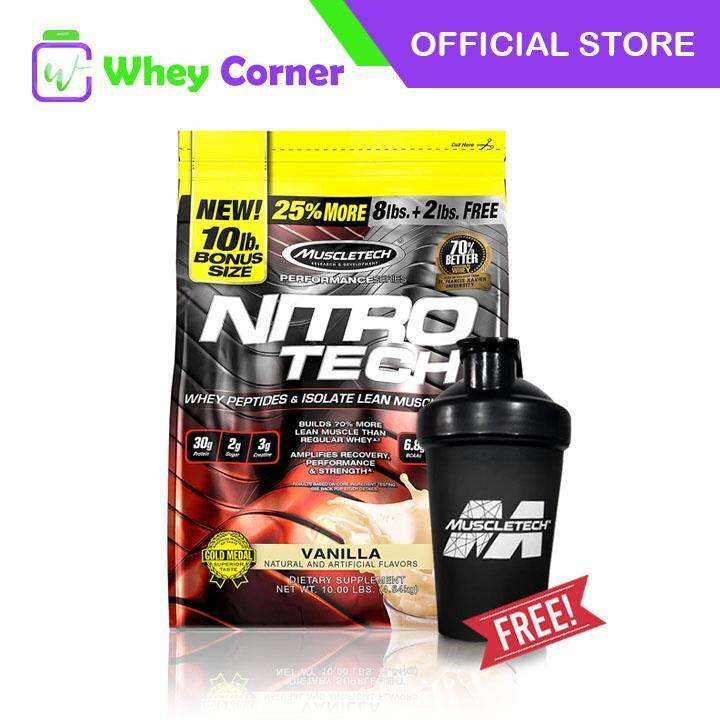 Old Model Muscletech Nitrotech Whey Protein Powder 2.2Lbs 10 lbs ...