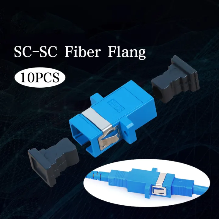 10 Pcs/set SC-SC flange Fiber Coupler Fiber Optic Connector Adapter ...