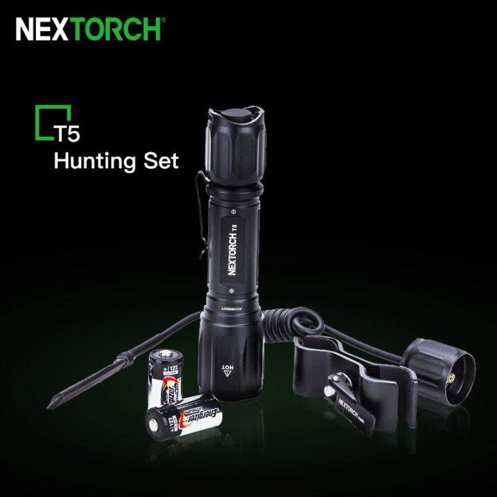 ชุดล่าสัตว์ไฟฉายมืออาชีพ T5จาก Nextorch ระยะไกล400เมตร760ลูเมนพร้อม Remote Tombol และการติดตั้ง ...